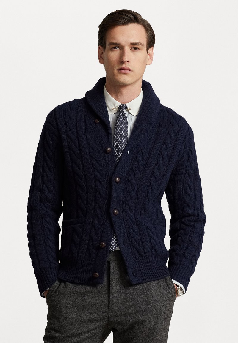 Polo Ralph Lauren Long Sleeve Cardigan Kardigan Hunter Navy Modrá