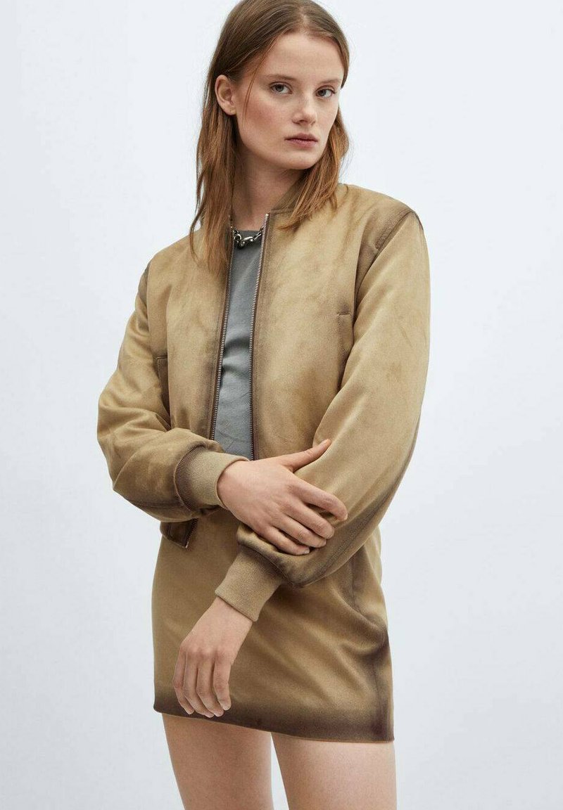 Mango Bomber Jacket - sand - Zalando.ie