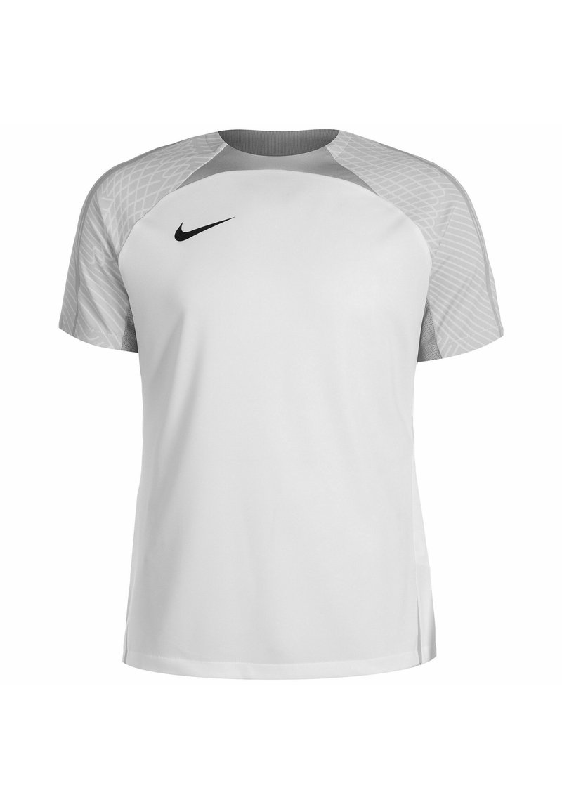 Nike Performance Dri Fit Strike 23 Sports T Shirt White Wolf Grey