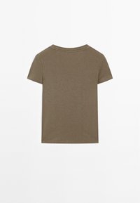 Massimo Dutti T-Shirt basic - mottled brown/braun meliert - Zalando