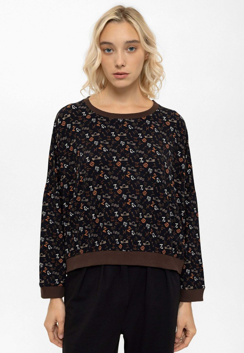 anou anou ALLOVER PRINT - Langarmshirt - black/schwarz - Zalando.de