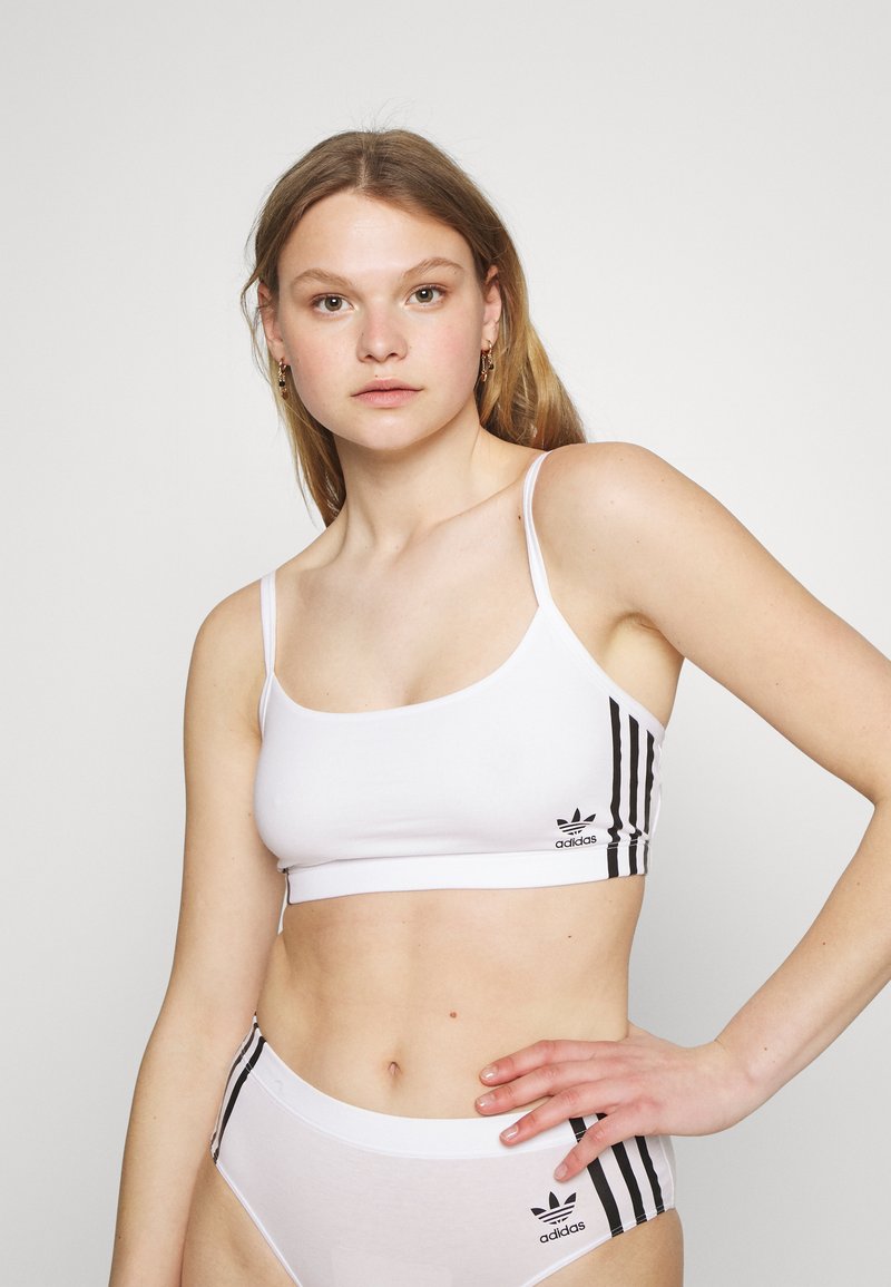 Adidas Originals Scooped Bralette Top White Blanco Zalando Es