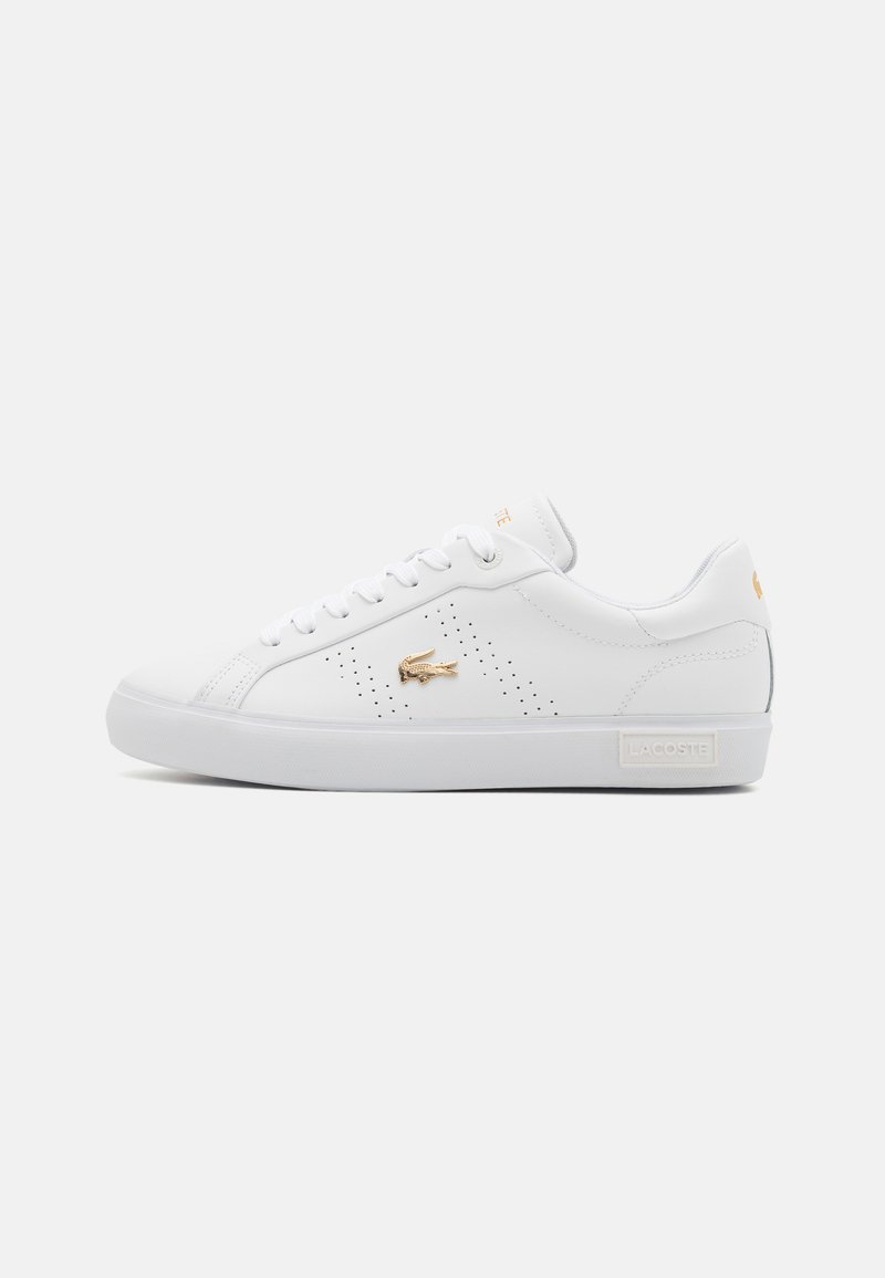 Lacoste POWERCOURT 2.0 124 - Zapatillas - white/gold/blanco - Zalando.es