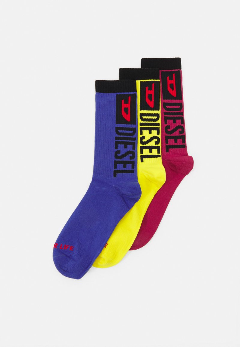 Diesel SKM-RAY-THREEPACK 3 PACK - Sokken - blue/yellow/blauw - Zalando.nl