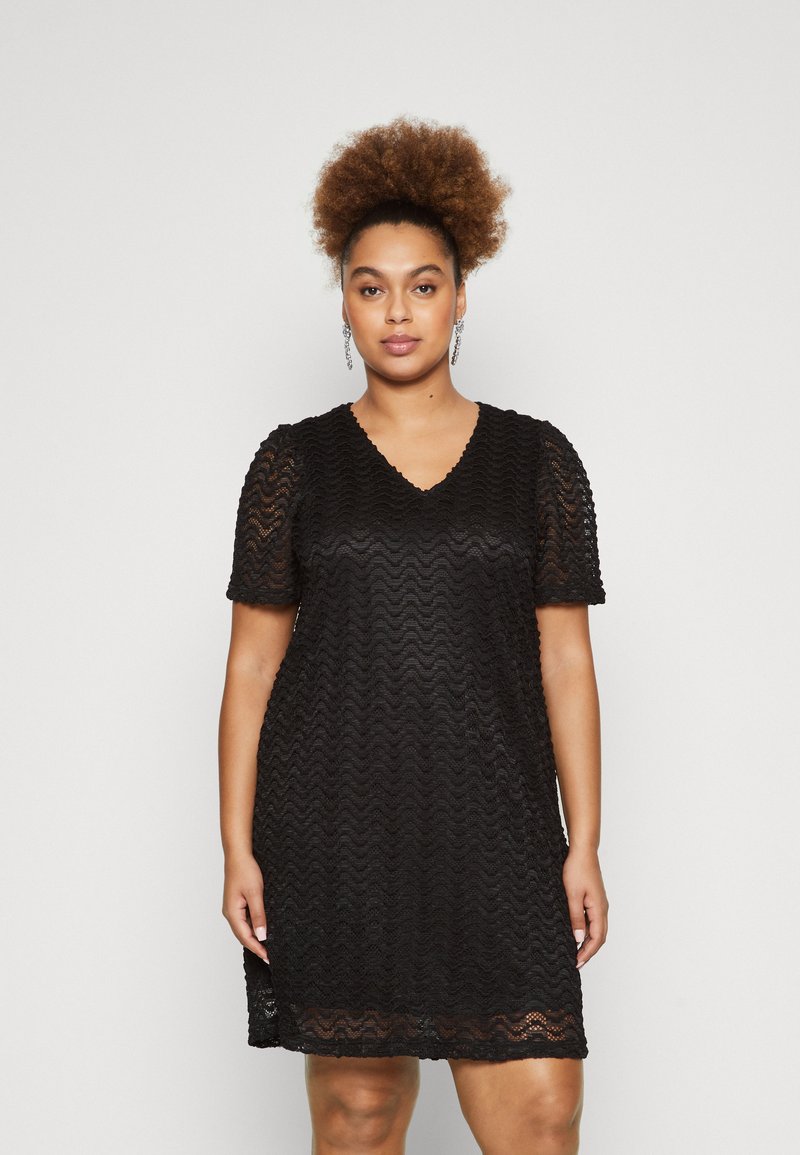 Vero Moda Curve VMCISOLDE SHORT DRESS - Robe de jour - black/noir ...