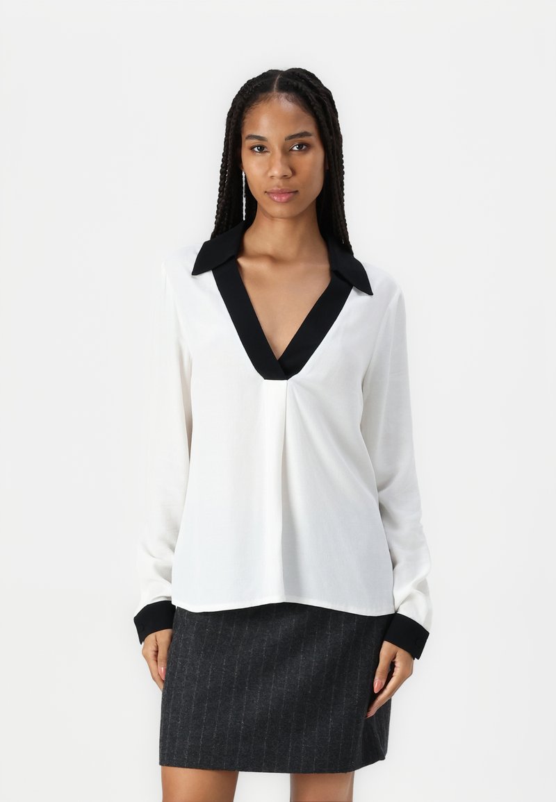 Anna Field Blouse - white/black/white - Zalando.ie