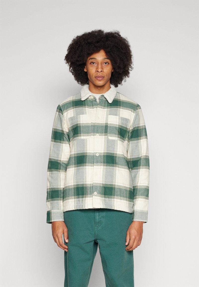 Hollister Co. COZY SHACKET - Summer jacket - OLIVE/brown - Zalando