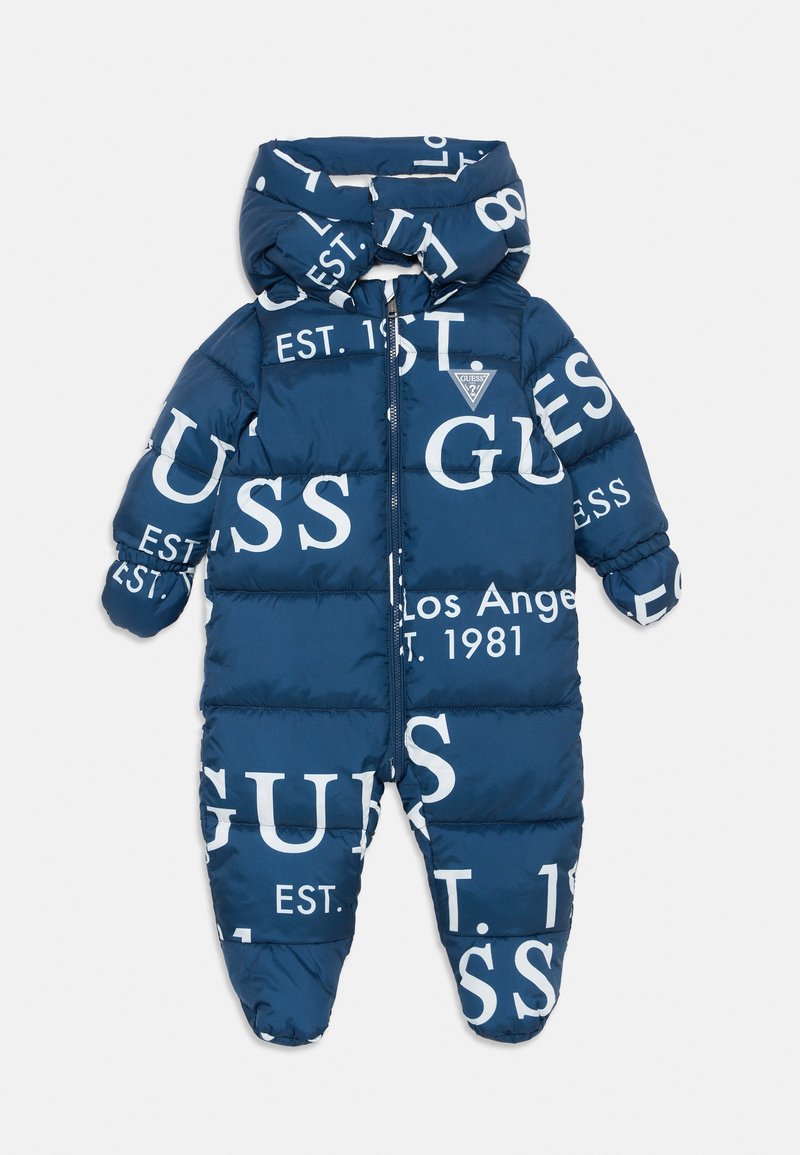Guess BABY HOODED PADDED OVERALL UNISEX - Overall - blue/blå - Zalando.se