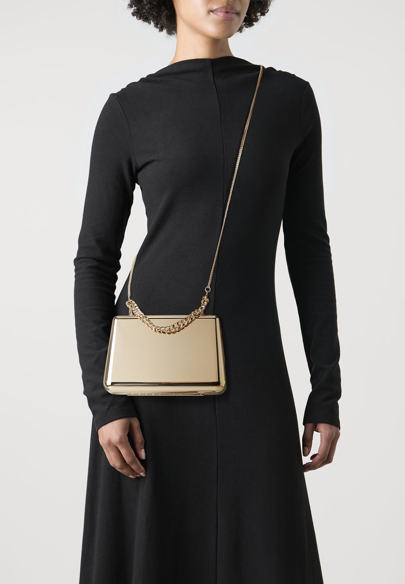 PARFOIS BOX BAG LEMON - Clutch - gold-coloured/gullfarget - Zalando.no