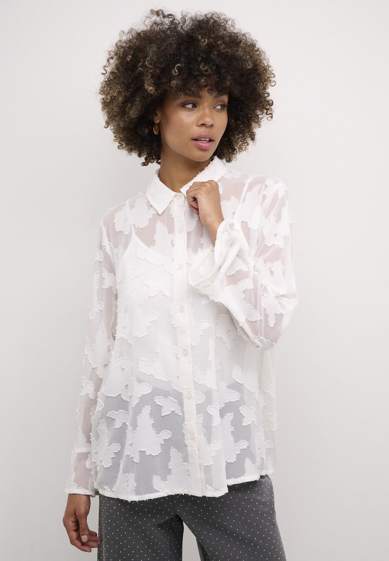 Culture SANTA - Button-down blouse - whitecap/white - Zalando.ie