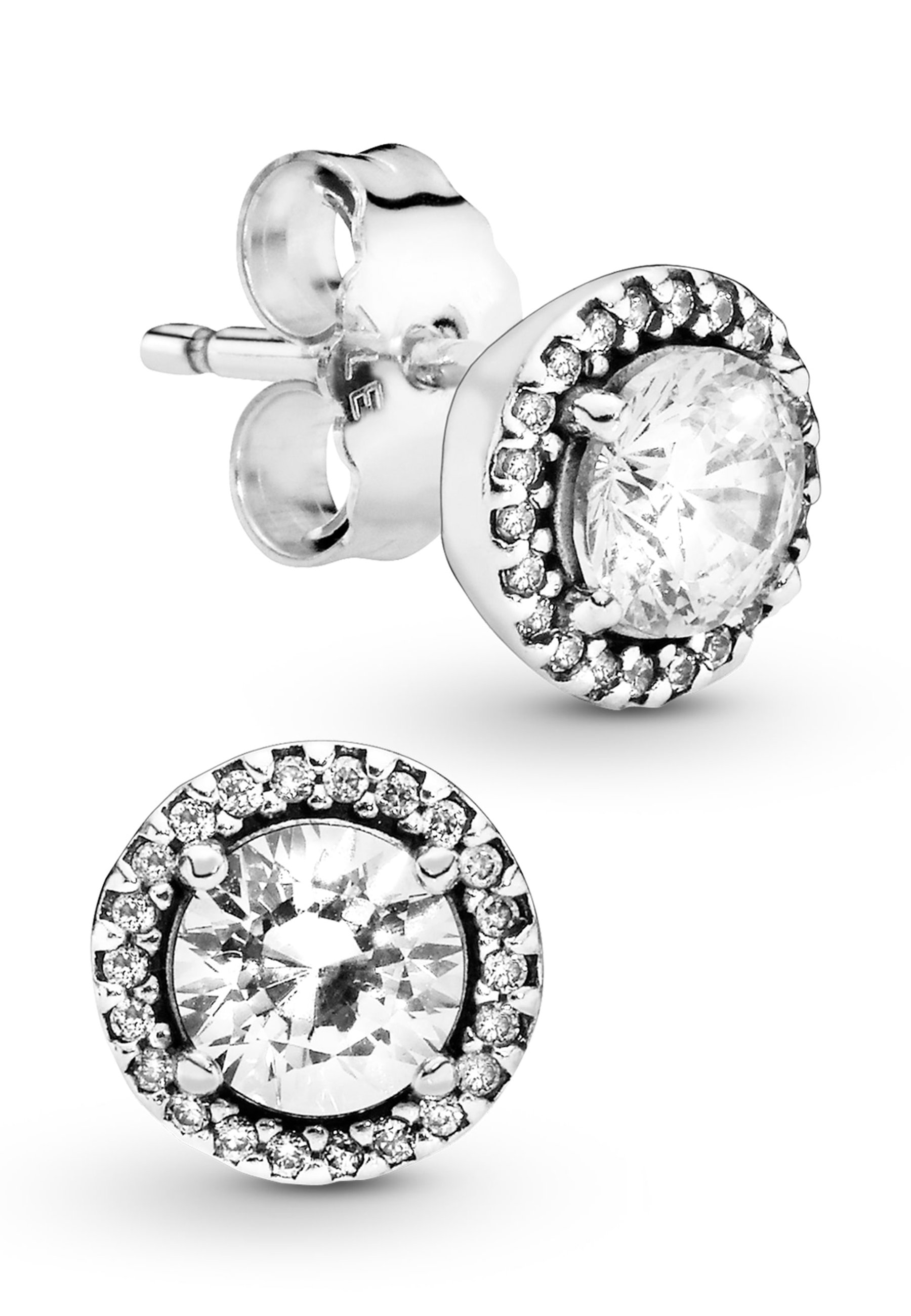 Pandora ROUND SPARKLE Earrings silver coloured silver coloured Zalando