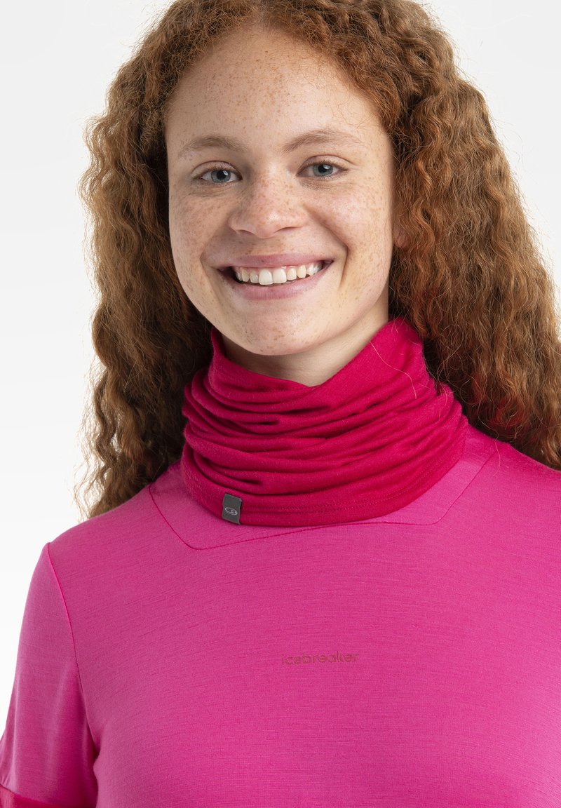 Icebreaker Merino Flexi Chute Sjaal Dark Pink Neonroze Zalando Be