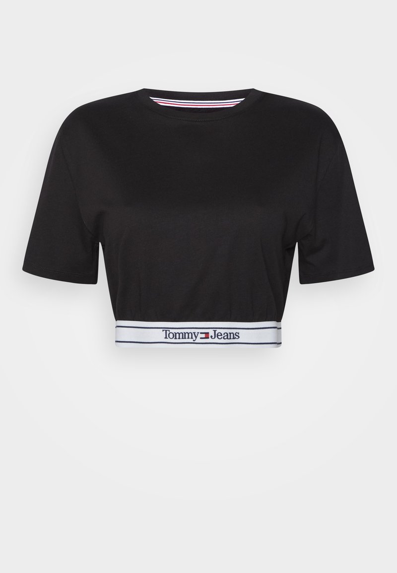 Tommy Jeans CROP LOGO - Basic T-shirt - black - Zalando.de