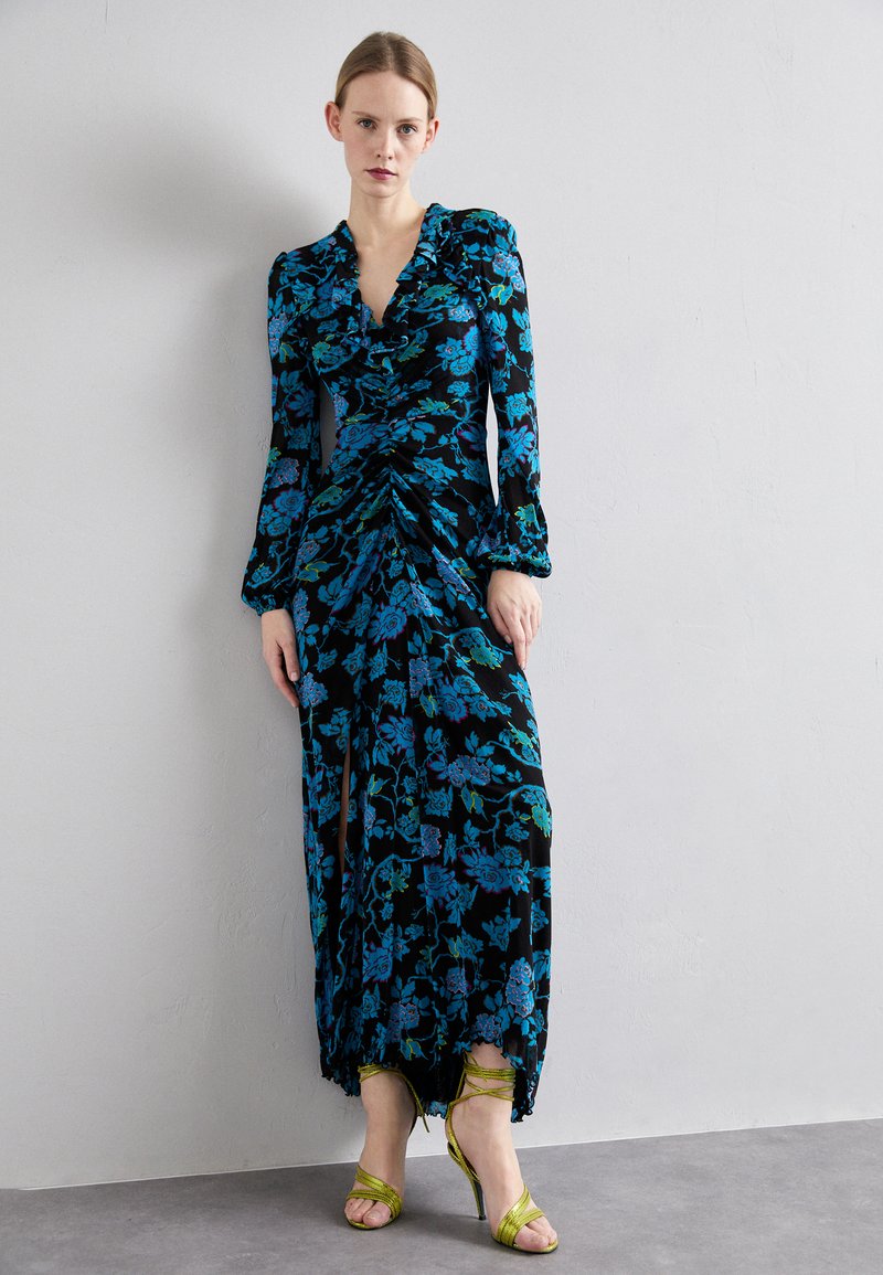 Diane von Furstenberg SEAN DRESS - Maxikleid - black/green/schwarz ...