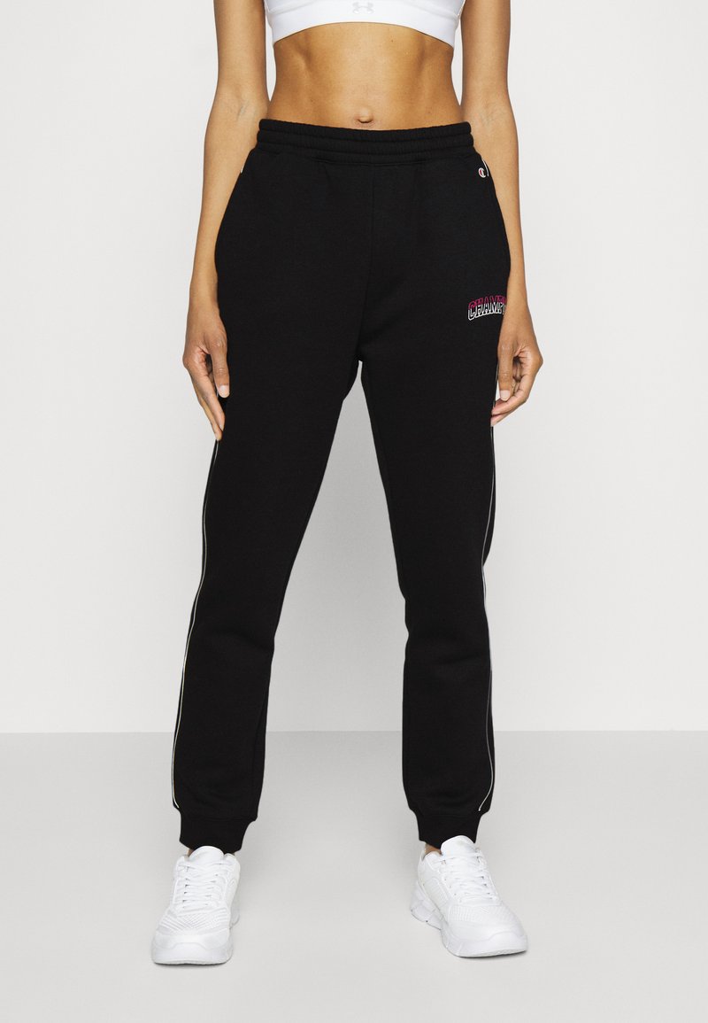 Champion COLOR PUNCH RIB CUFF PANTS - Tracksuit bottoms - nbk/black ...