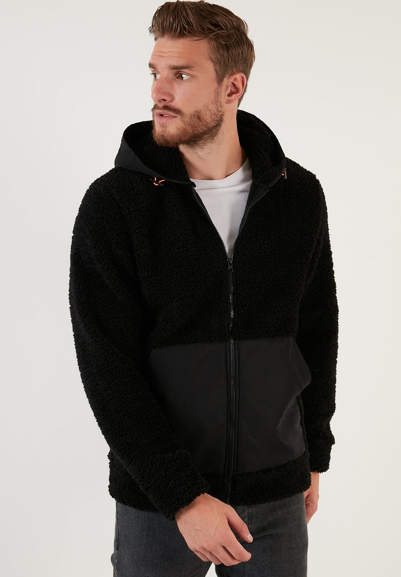 Buratti REGULAR FIT - Fleecejakke - black/sort - Zalando.dk