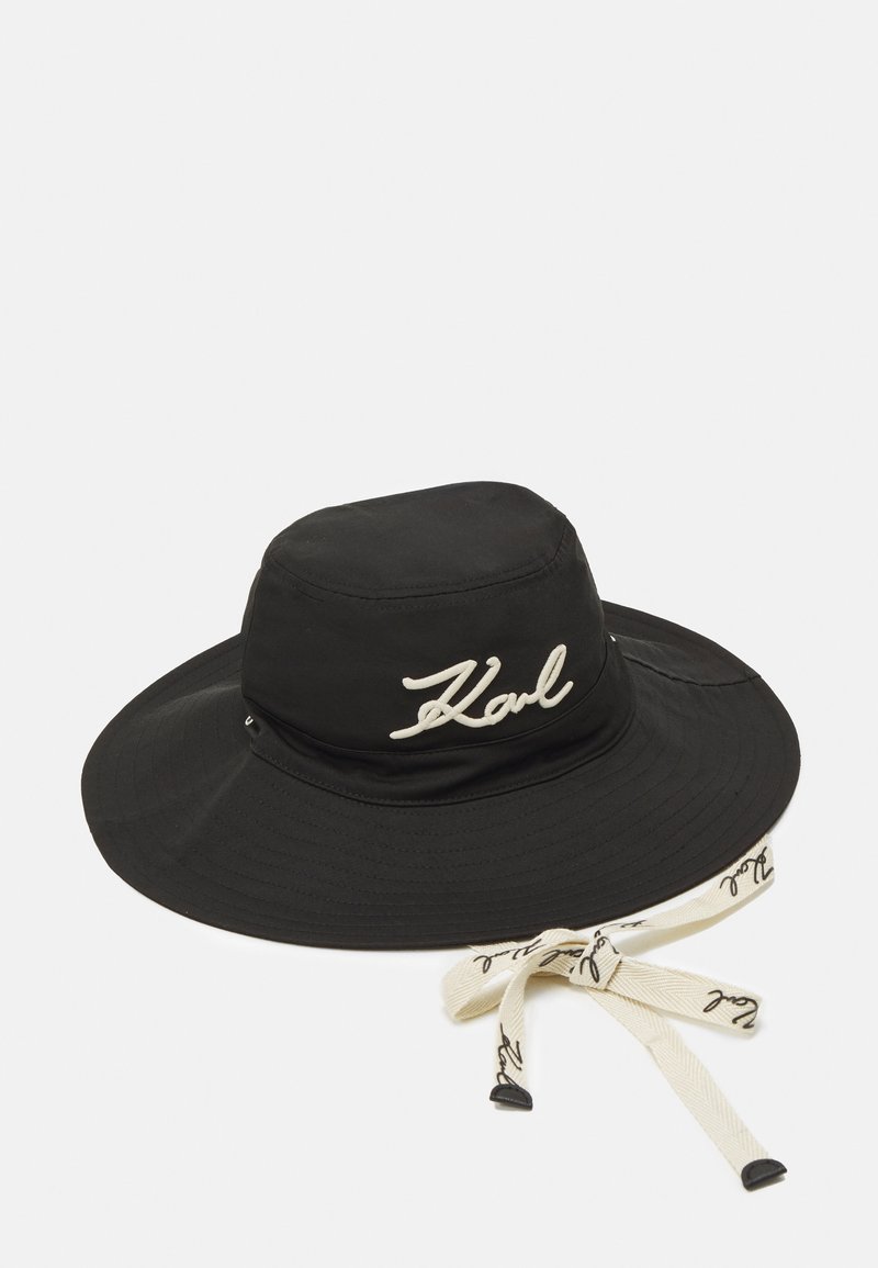 KARL LAGERFELD SIGNATURE LONG BRIM HAT - Chapeau - black/noir - ZALANDO.FR