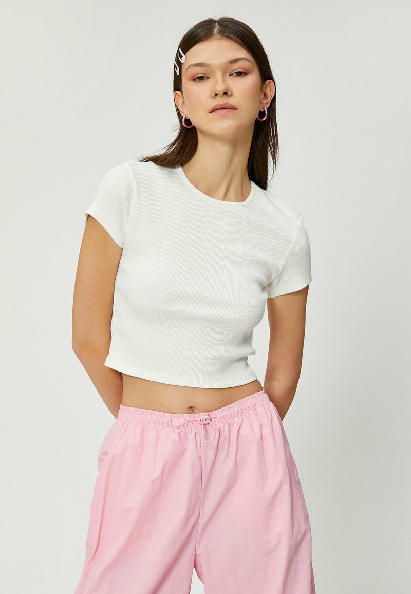 Koton CREW NECK SHORT SLEEVE - T-Shirt basic - white/weiß - Zalando.de