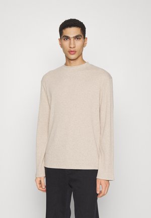 Selected Homme SLHNEWCOBAN CREW NECK - Strickpullover - kelp/hellbraun - Zalando.de