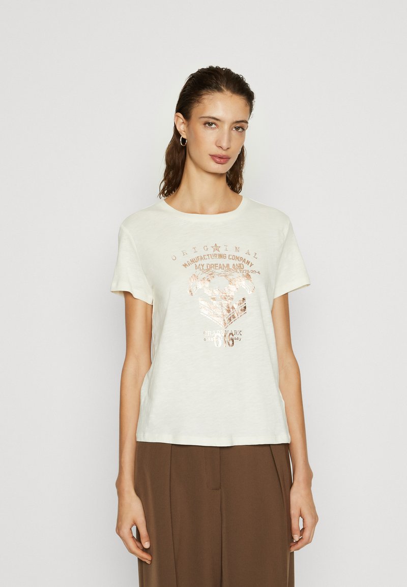 IKKS TEE - Camiseta estampada - ecru/crema - Zalando.es