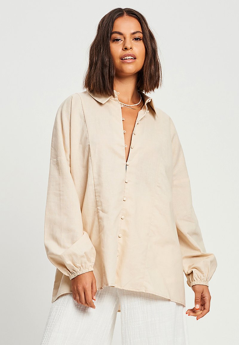 ST MRLO Button-down blouse - sand - Zalando.de