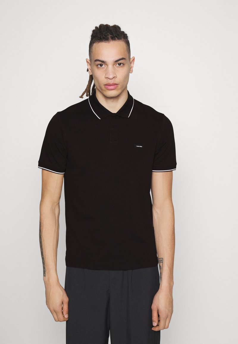 Calvin Klein Tipping Slim Polo Black Noir Zalando Be