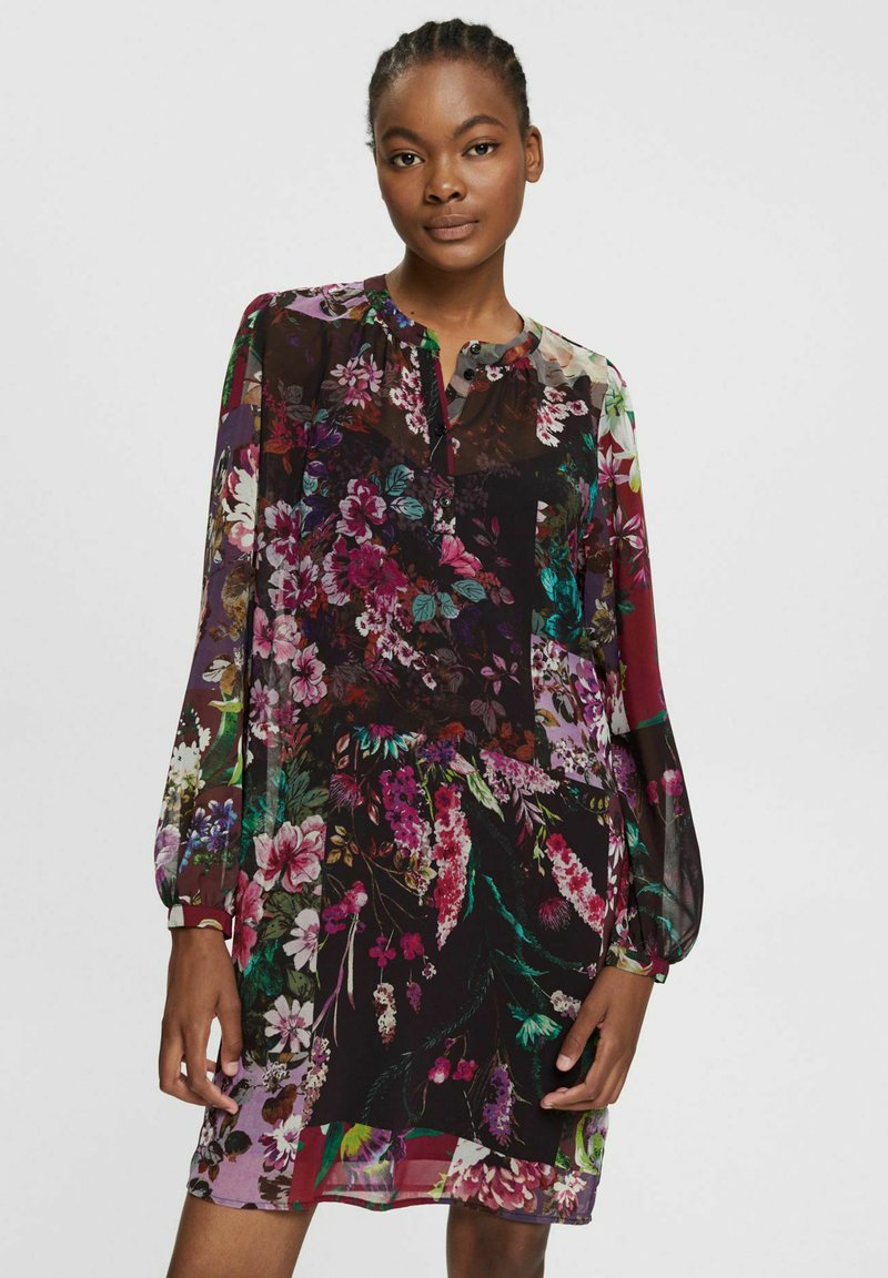 Esprit Collection Shift dress - bordeaux red/bordeaux - Zalando.ie