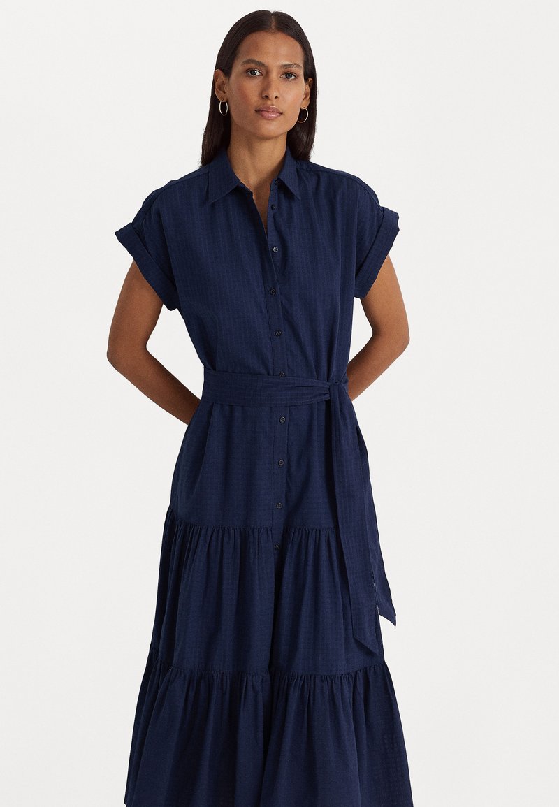 Lauren Ralph Lauren Petite VILMA SHORT SLEEVE DAY DRESS - Paitamekko - french navy/tummansininen ...