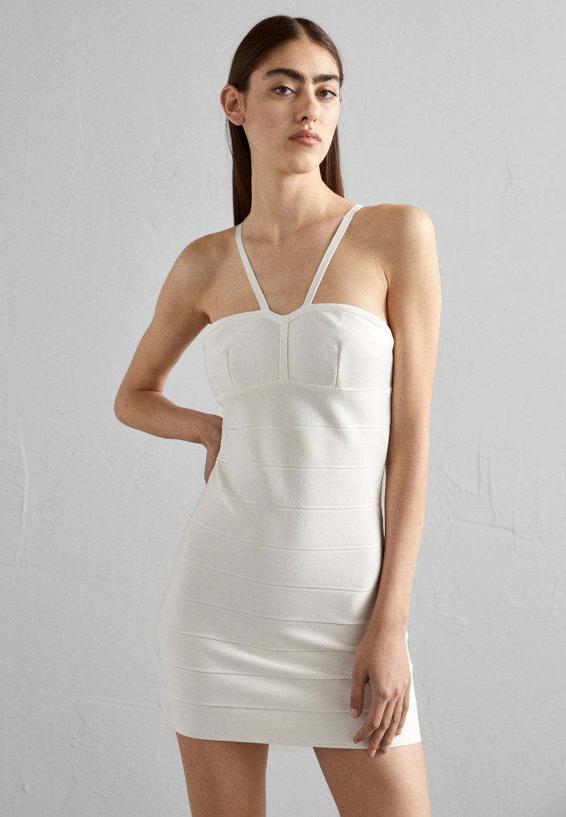 Hervé Léger HL MINI DRESS - Shift dress - White/white - Zalando