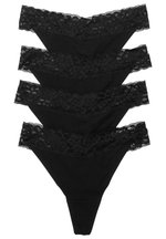 bonprix STRING 4ER PACK - String - black/schwarz - Zalando.ch