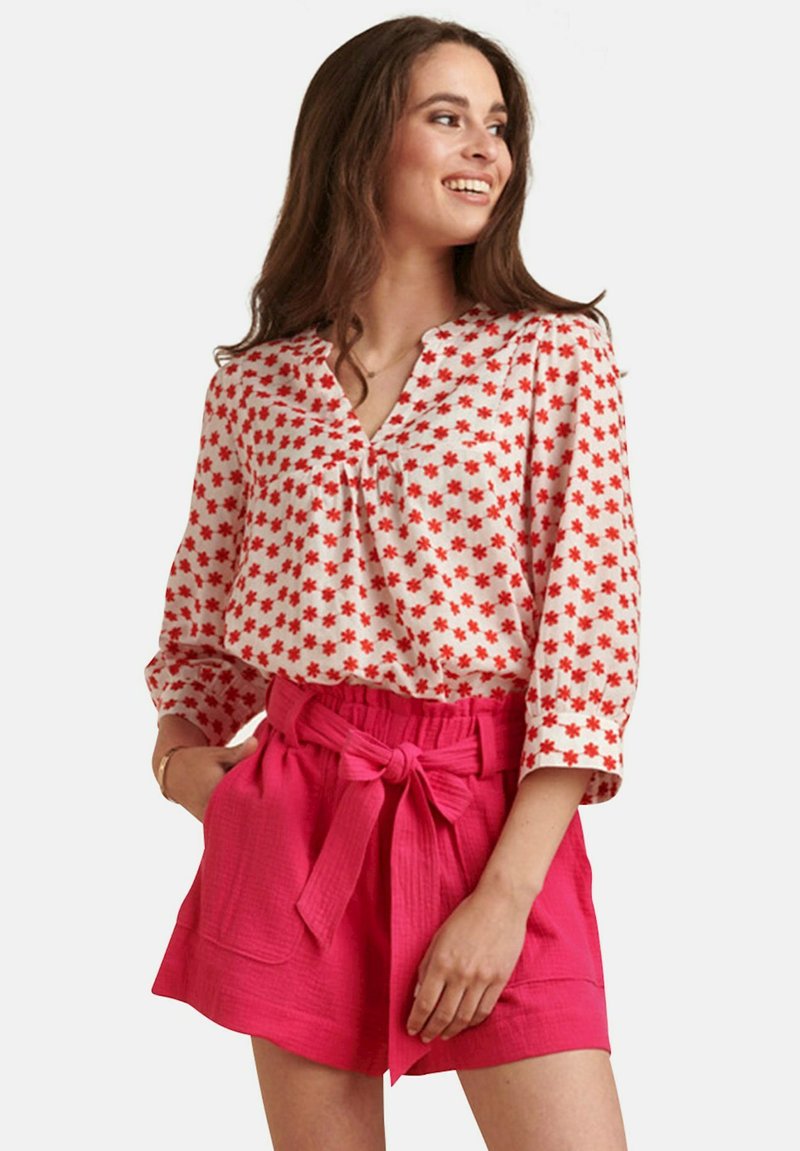 Smashed Lemon Blouse - white/red/white - Zalando