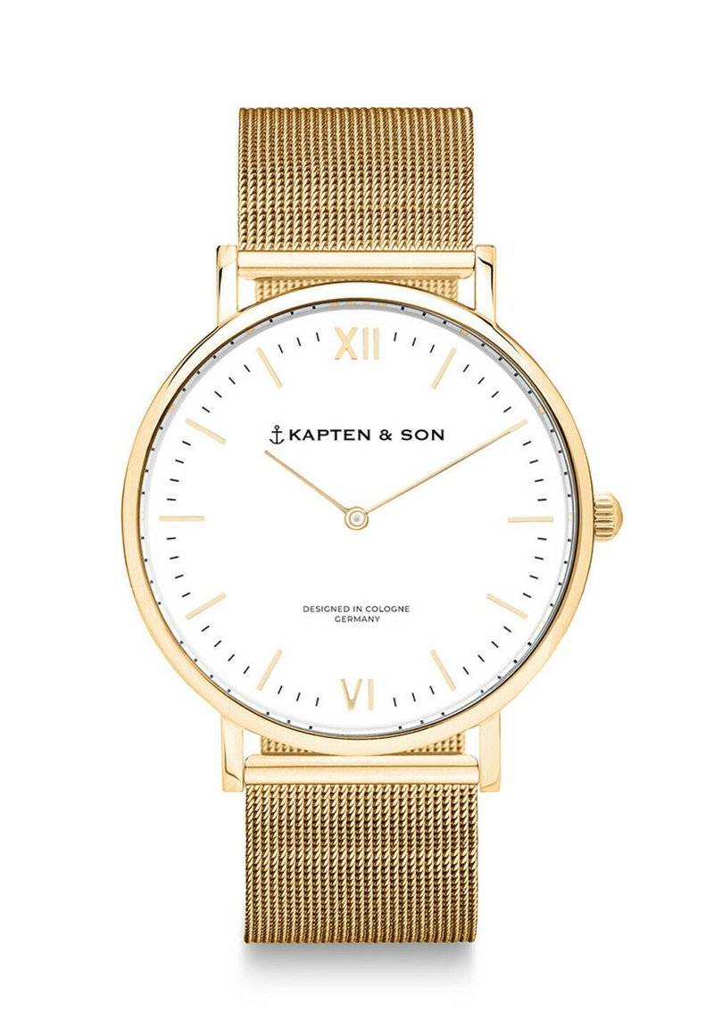 Kapten & Son CAMPUS - Montre - gold coloured white/doré - ZALANDO.FR