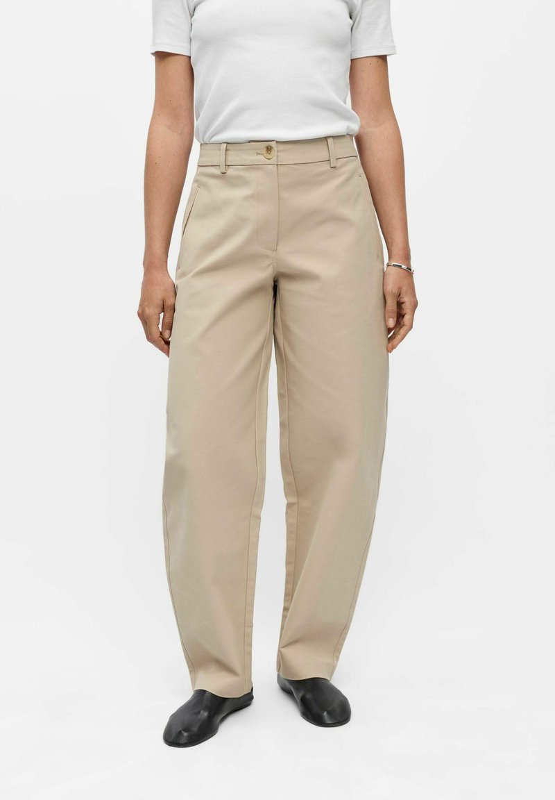 Object TROUSERS BARREL LEG - Housut - humus/beige - Zalando.fi