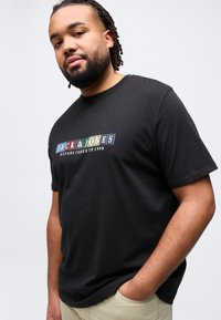 Jack & Jones JORNANTUCKET BRANDING TEE - Print T-shirt - black ...