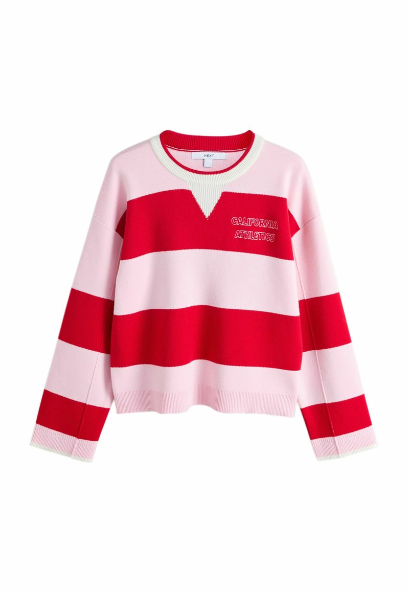 Next Stickad tröja - red pink stripe/ljusrosa - Zalando.se