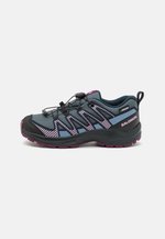 Salomon XA PRO V8 WP UNISEX - Hiking shoes - neptune/carbon/plum caspia/blue - Zalando.co.uk