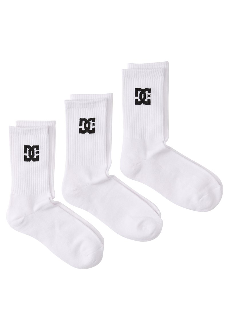 DC Shoes DC CREW 3 PACK ADYAA03153 - Calcetines - snow white/blanco ...
