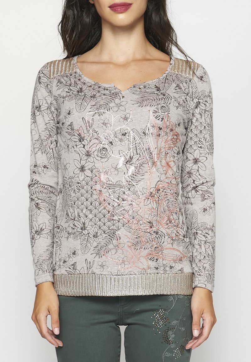 Koroshi Long sleeved top - beige - Zalando.de