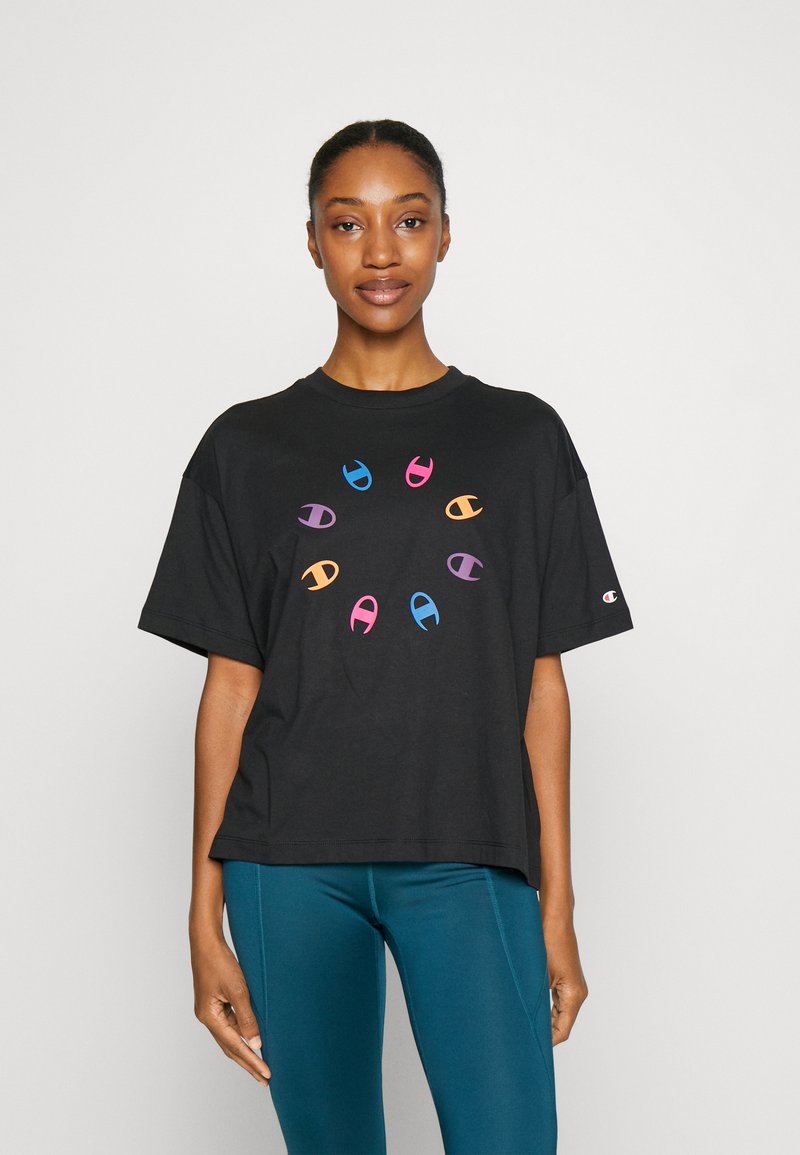 Champion GRAPHIC SHOP CREWNECK - T-Shirt print - black/schwarz - Zalando.at