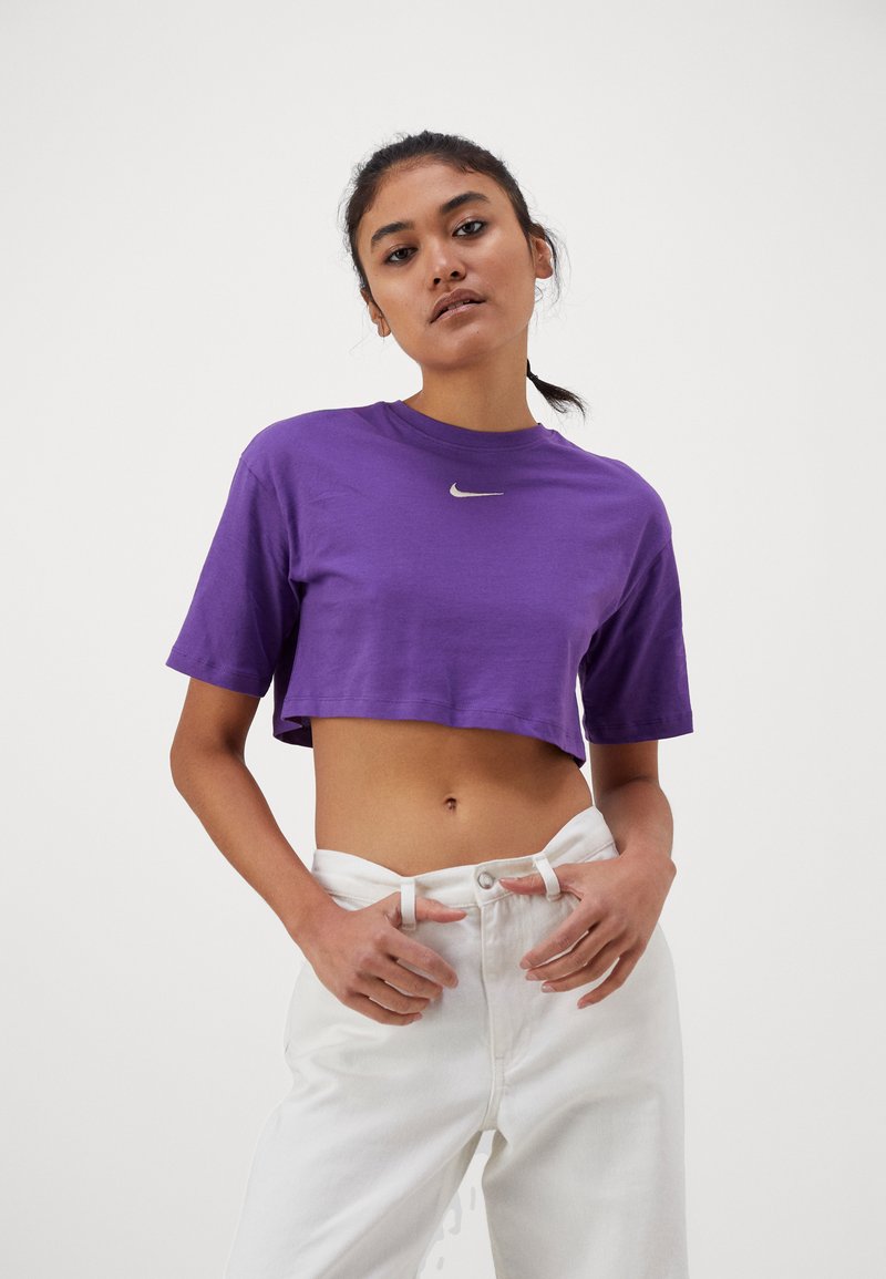 Nike Sportswear TREND CROP TEE - Basic T-shirt - disco purple/purple ...