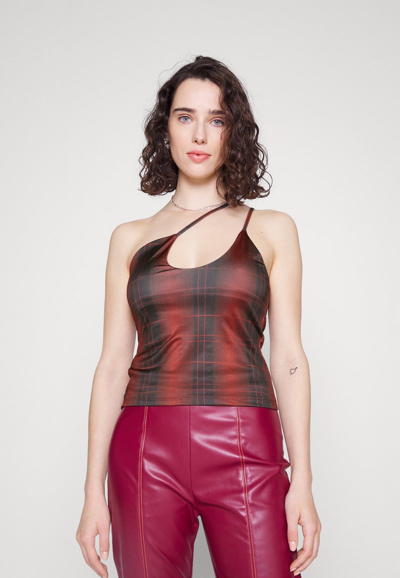 HOSBJERG JUNA ASTA GRID - Top - dark red/dunkelrot - Zalando.ch