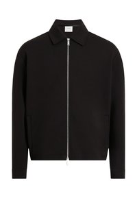 Calvin Klein RELAXED INTERLOCK ZIP UP - Light jacket - ck black/black ...