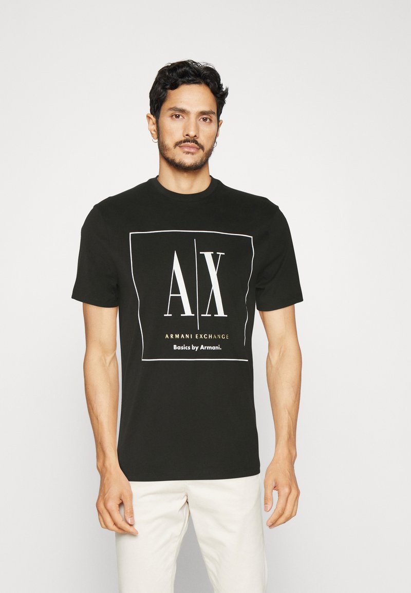 Armani Exchange Print T-shirt - black - Zalando
