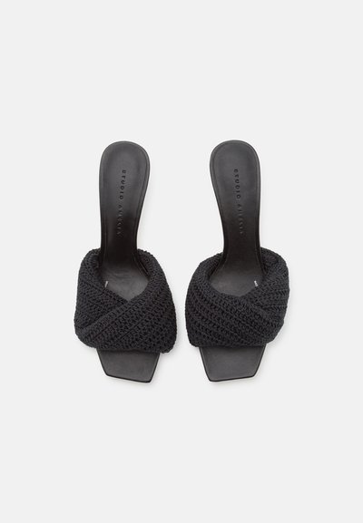 Studio Amelia TWISTED CROCHET - Mules à talons - black/noir - ZALANDO.CH