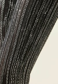 Calzedonia 100 DEN METALLIC SILVER - Tights - trecce spalmato nero arg ...