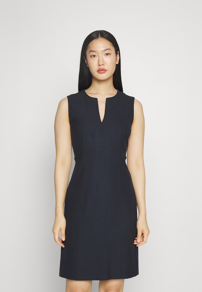 BOSS SLEEVELESS BUSINESS DRESS WITH NOTCH NECKLINE - Shift dress - dark ...
