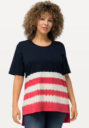 Ulla Popken FLOCKED COLD-DYED - T-Shirt print - pink - Zalando.de