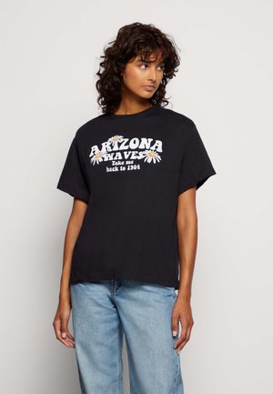 Wrangler OVERSIZED - T-Shirt print - black worn/schwarz - Zalando.ch