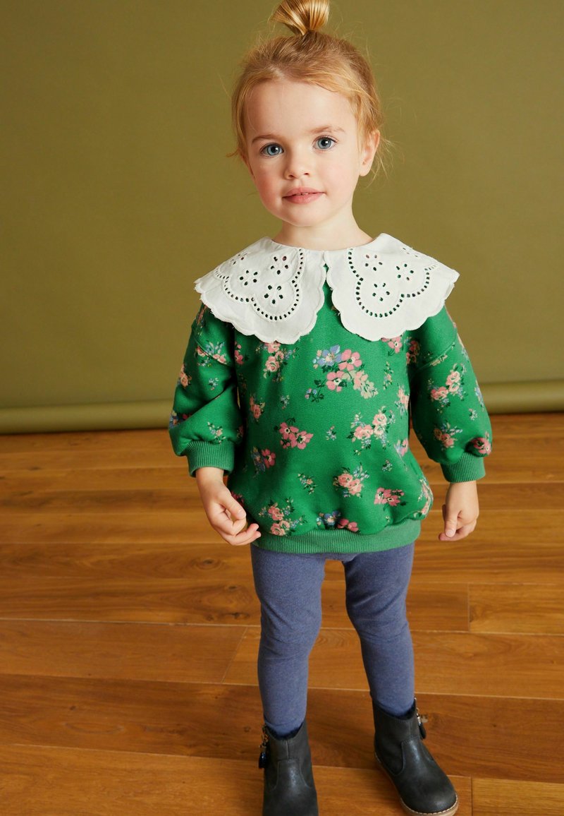 Next COLLARED SET STANDARD - Sweatshirt - green floral/grün - Zalando.de