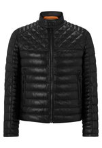 BOSS JONN IN - Leren jas - black one/zwart - Zalando.nl